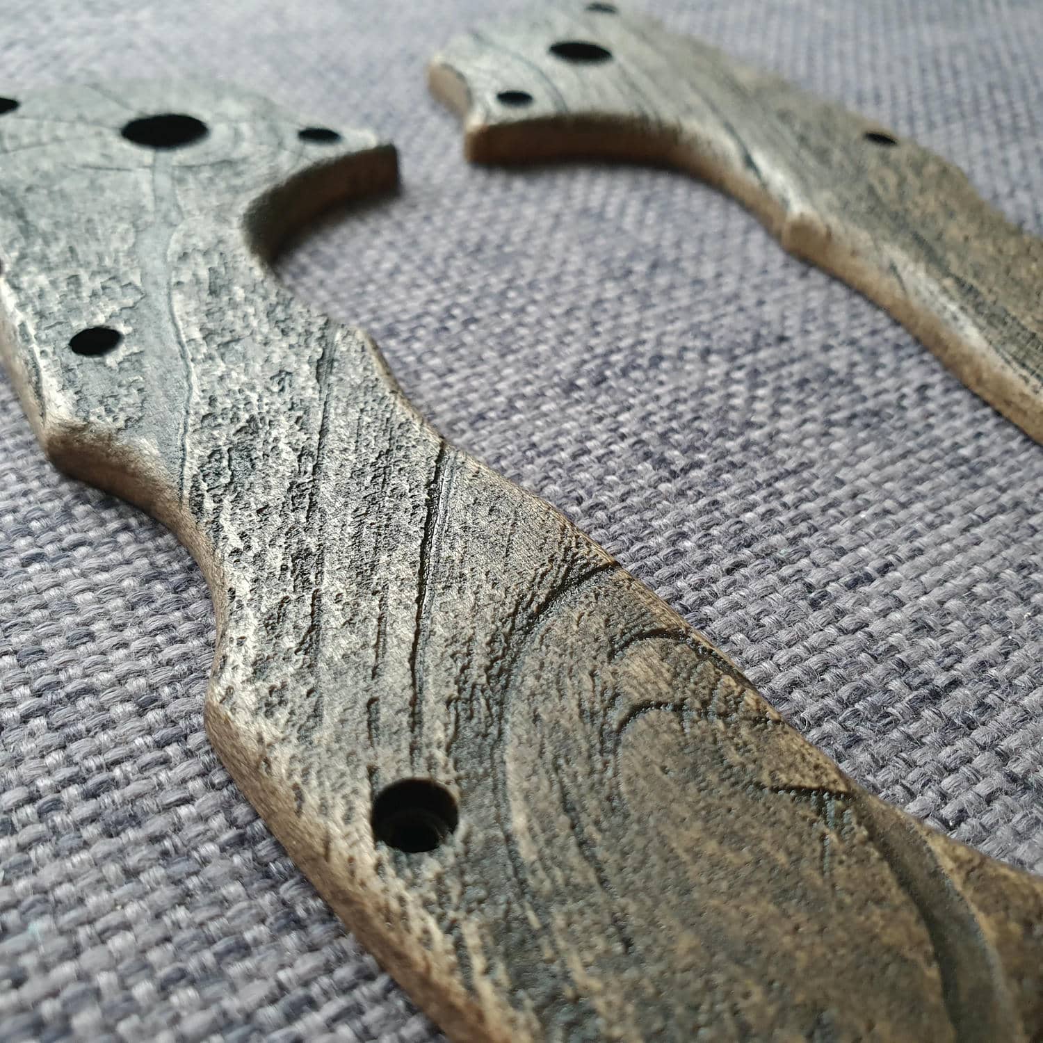 Wood Bark (3169) - Cold Steel 4-Max Scout Knife Scales by Svechnikov Knives